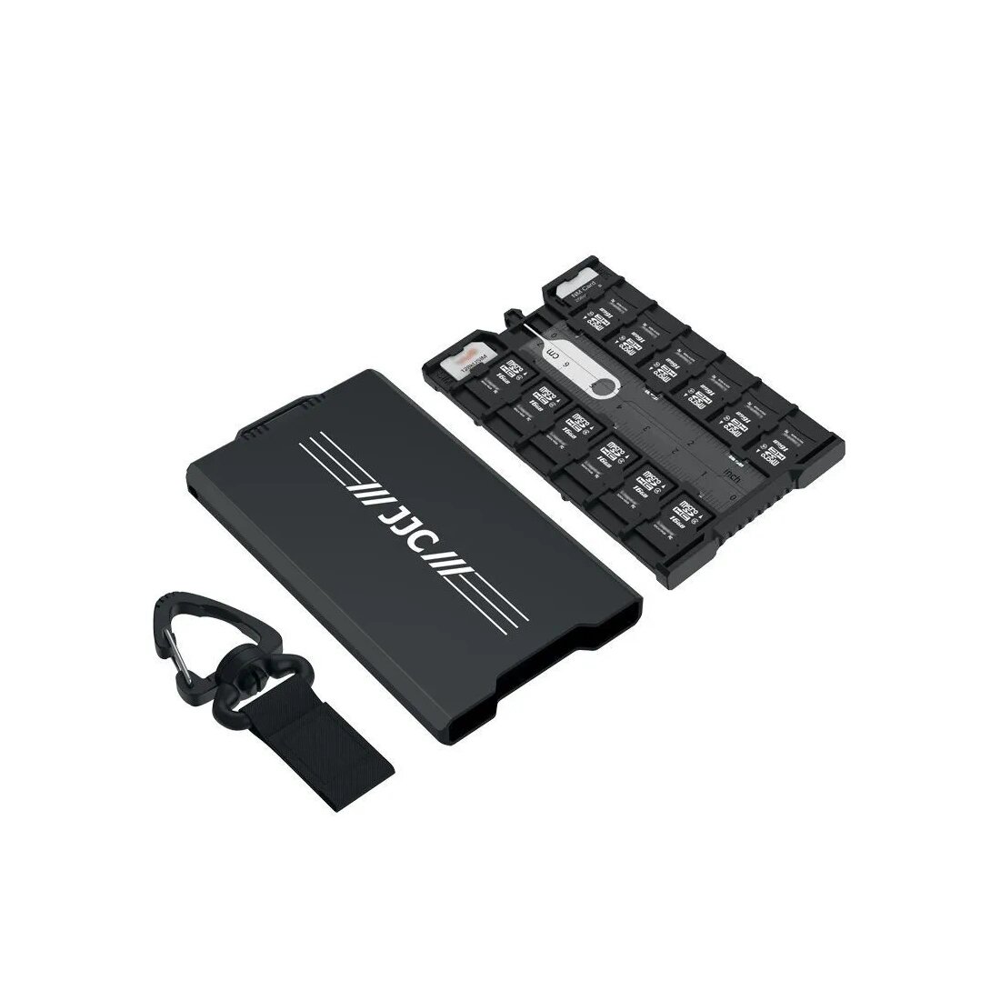 Металлический кейс для карт памяти JJC SW-MCR1 (4xSD; 12xMicroSD; 2xNano SIM)