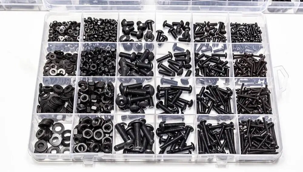 1120 шт. M2 M3 M4 M5 Набор винтов с шестигранной головкой из углеродистой стали с Round-DIN7380