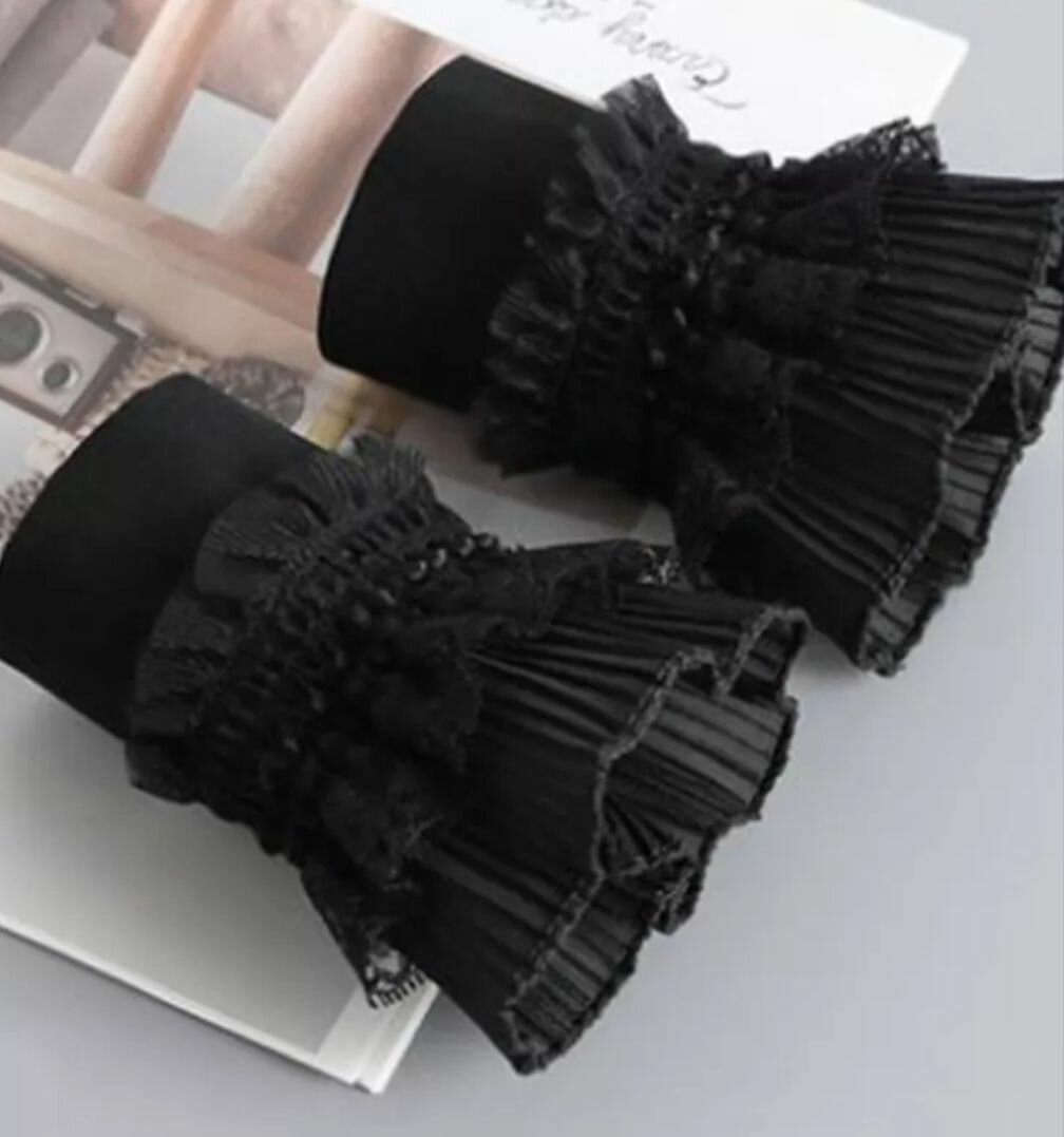 Манжеты кружевные ажурные съёмные на двух пуговицах, для шитья, на рукава