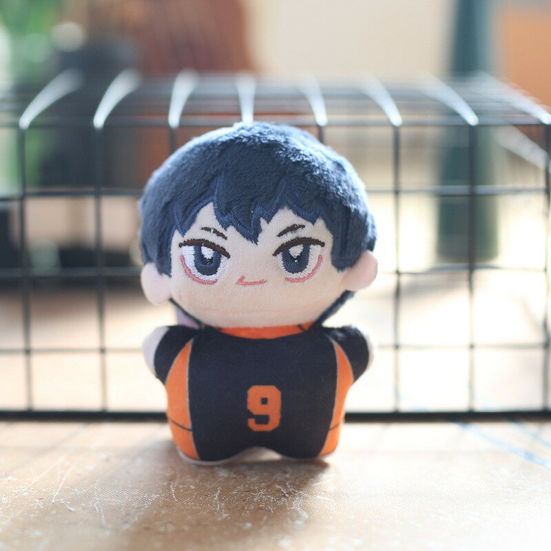 Volleyball player plush doll with soft crystal plush for kids backpack accessory, blue