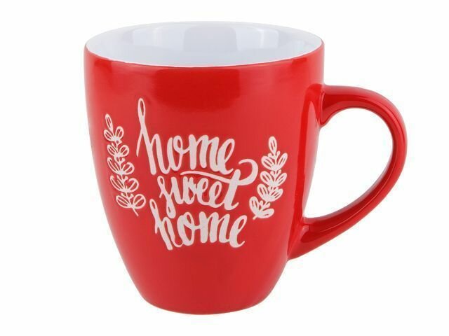 Кружка керамическая PERFECTO LINEA Любимый дом красная 400 мл (30-388604)