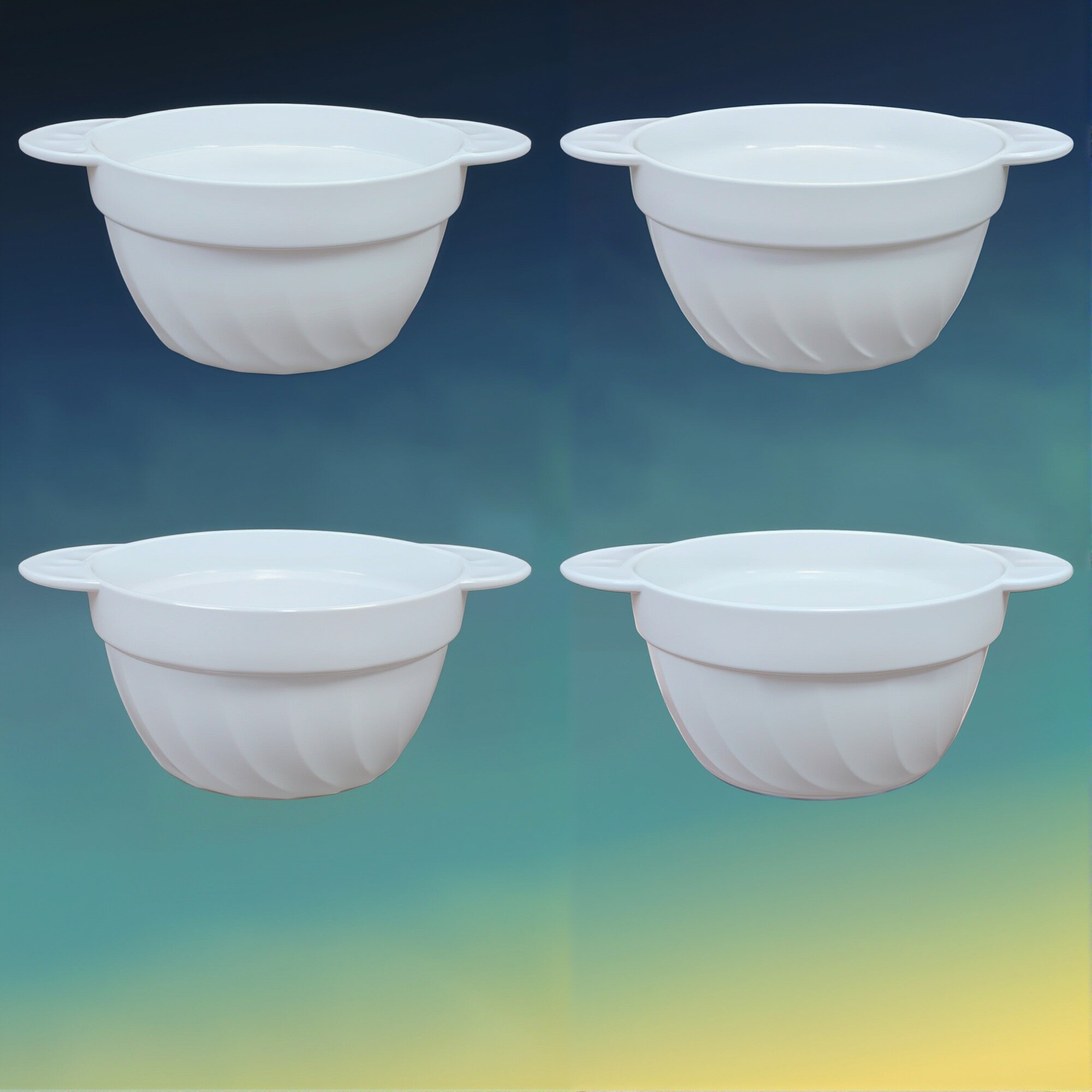 Бульонница-супница с ручками 700 мл. 4 штуки