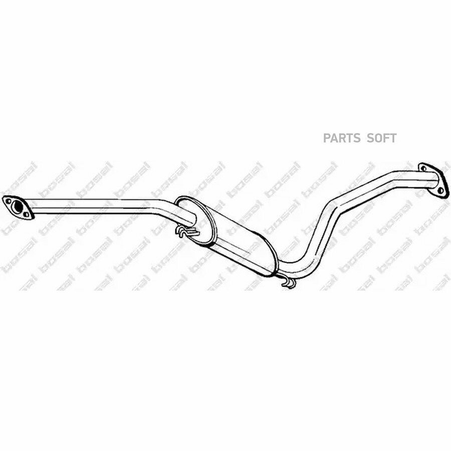 Часть глуш. средняя 9000, В202,87-88 от официального дистрибьютора, BOSAL, артикул 285771