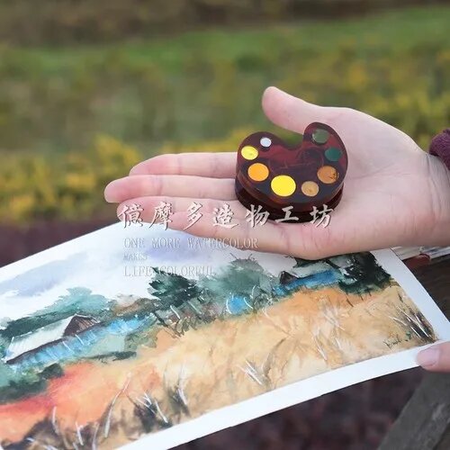 Мини-палетка для акрила Yimole Design dark brown