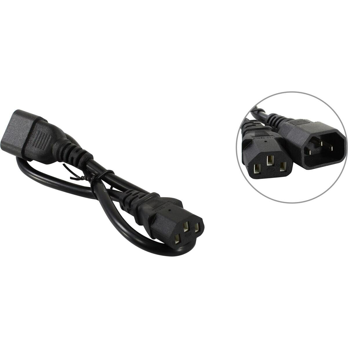 ExeGate EC-0.5S Кабель UPS - > устройство 220V IEC-320-C13 - IEC-320-C14 0.5м