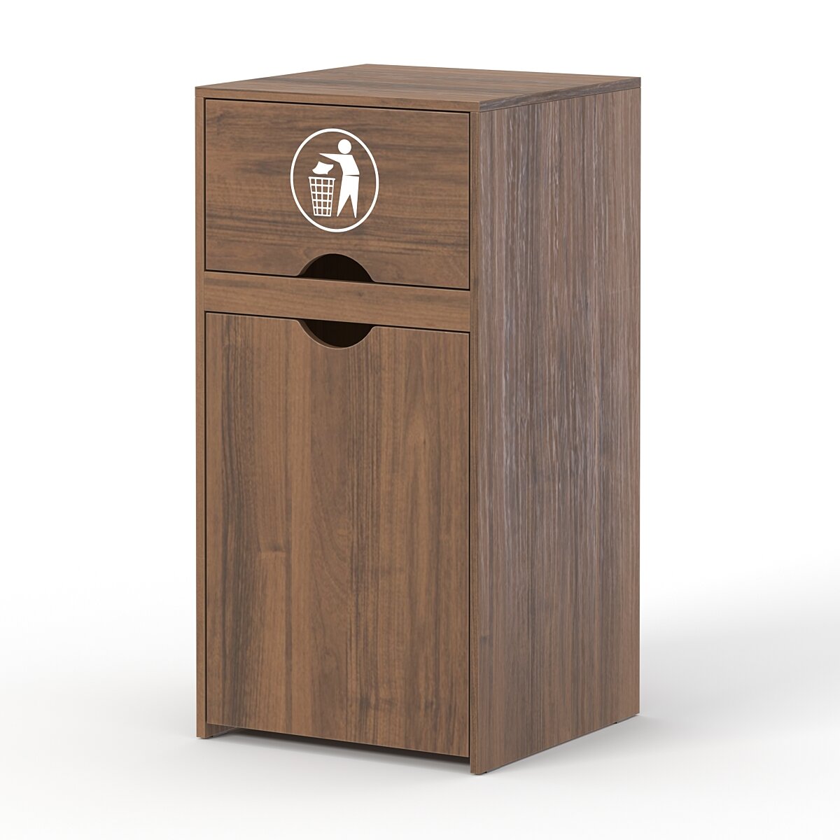 Мусорный бак для фудкорта, Орех. Производитель товара - компания Westcom.