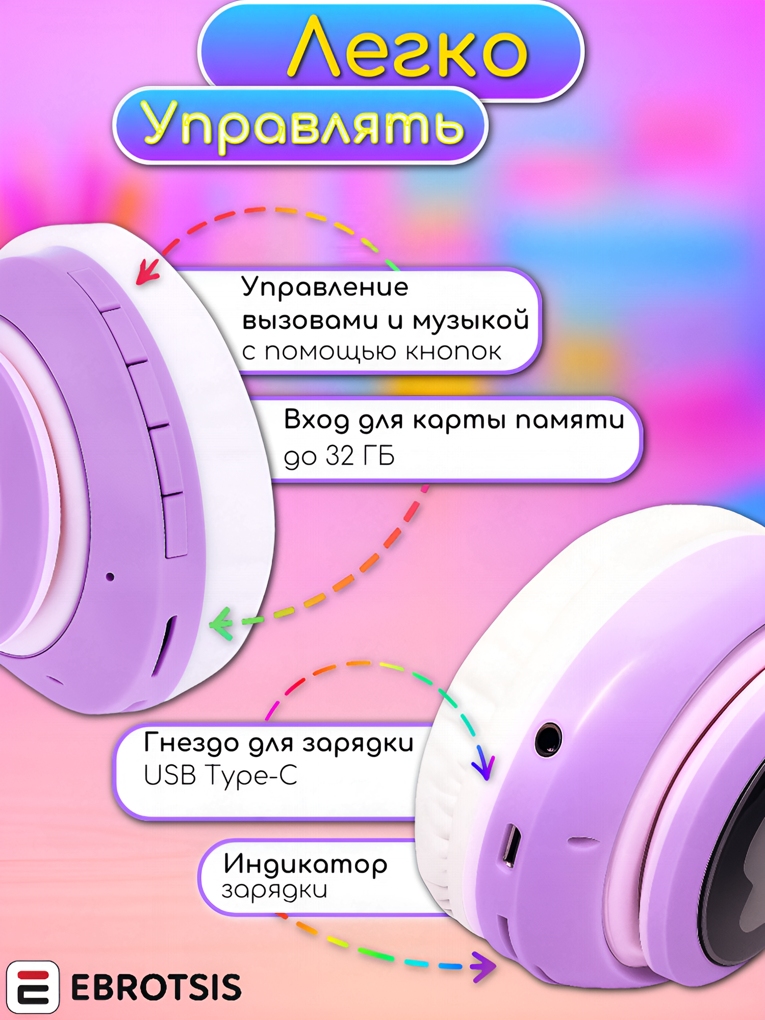 Наушники беспроводные Cat Ear Stn-28
