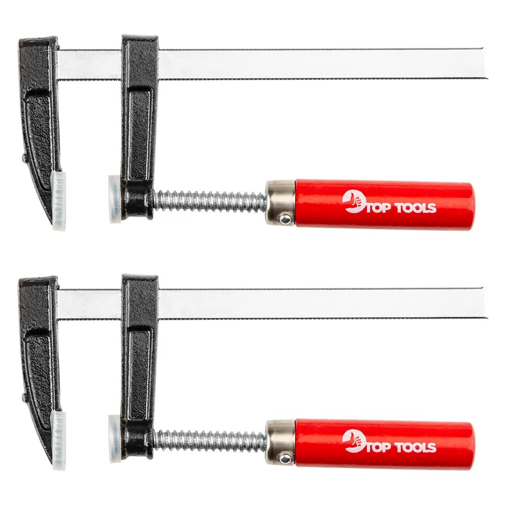 Набор струбцин Top Tools 50x150 мм 2 шт. 12A215, 150 мм, из стали