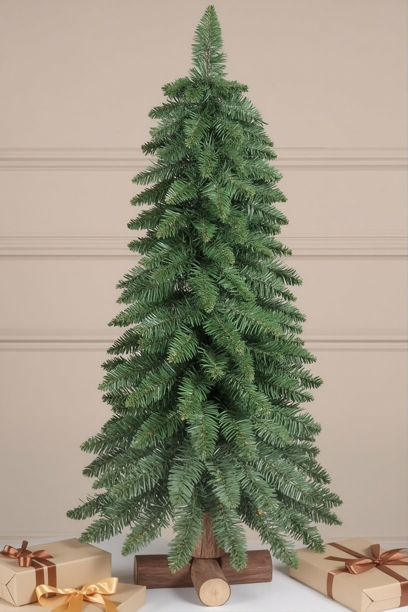 Искусственная елка Альпина Wood 90 см, ПВХ, с деревянной подставкой, Winter Deco 2000149