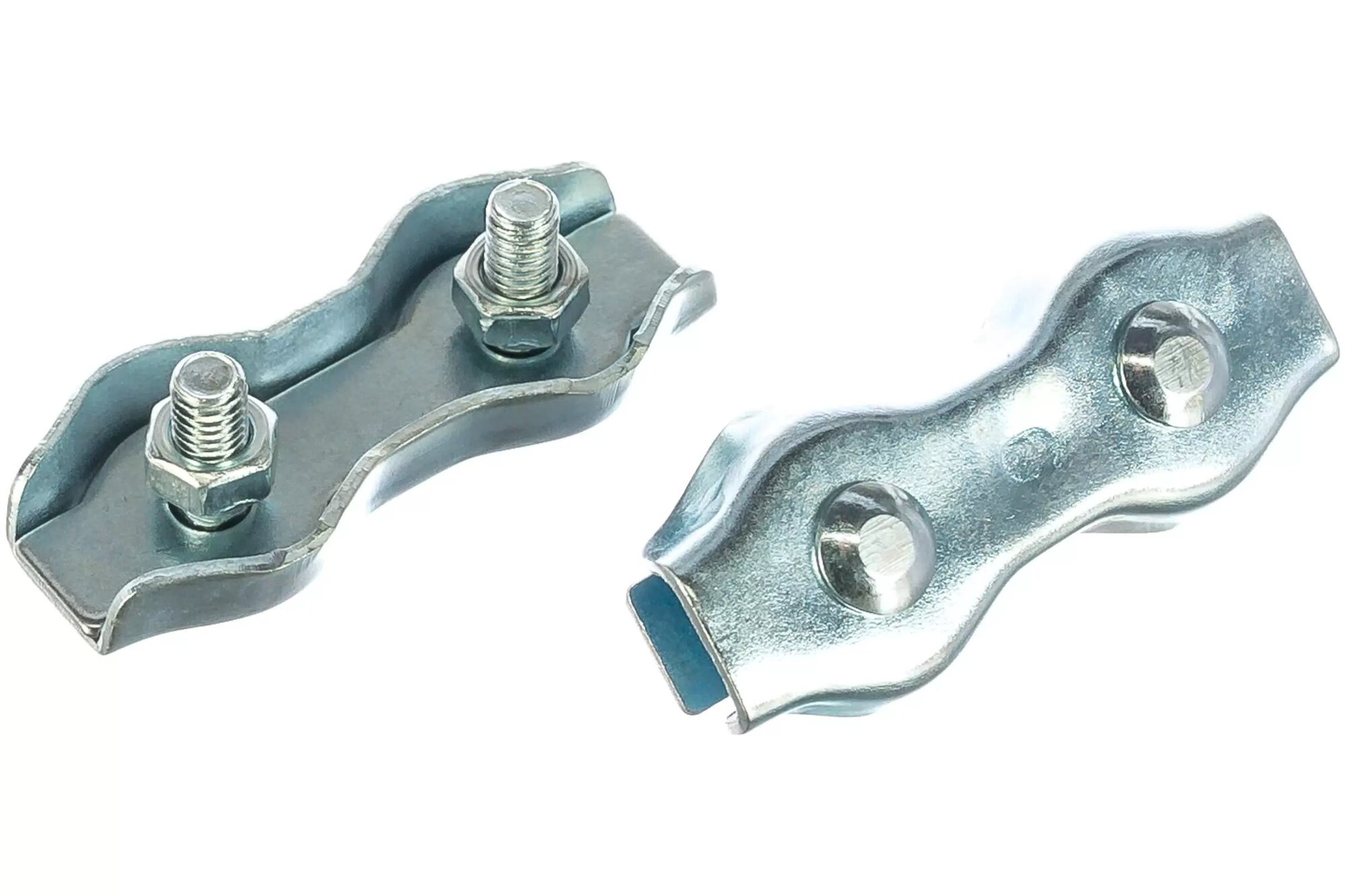 Зажим троса М8 DUPLEX двойной, стальной , оцинкованный "МастерБолтиков" (2 шт)