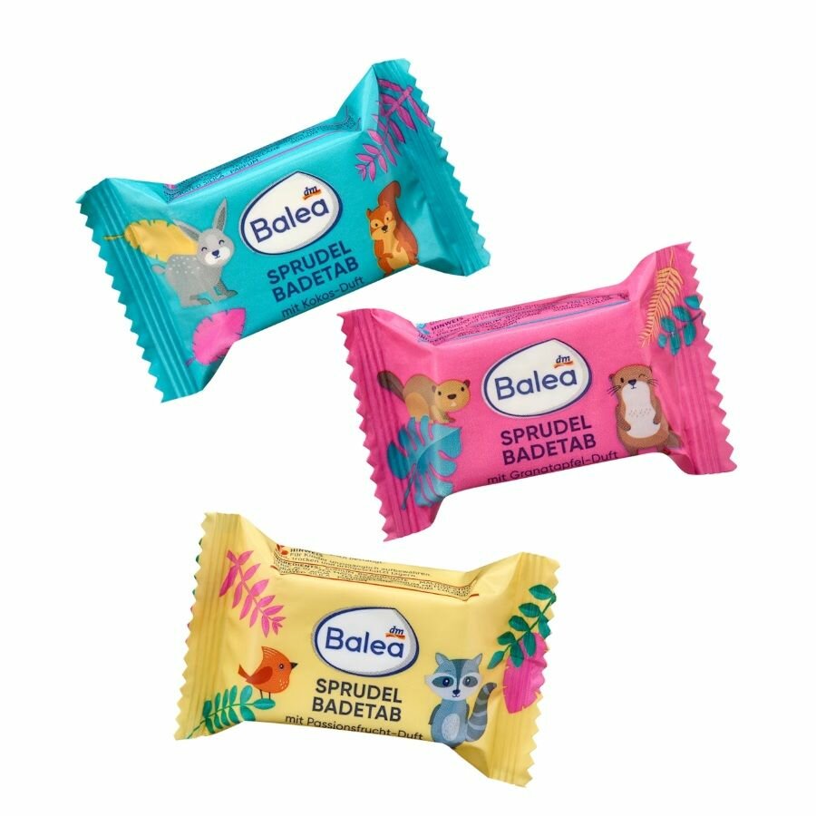 Ароматизированная таблетка для ванны Balea, с пузырьками,18 г, 1шт