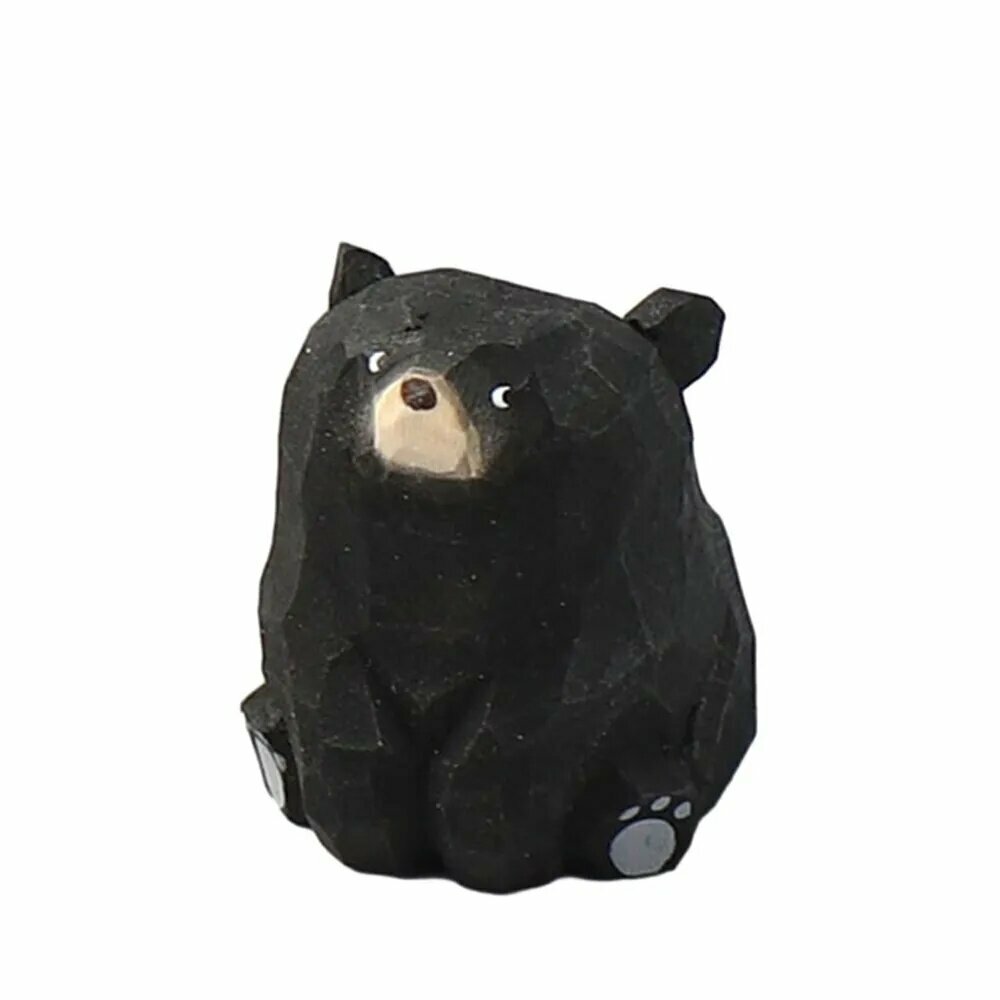 Маленькие украшения ручной работы для резьбы по дереву-украшения из черного медведя для резьбы по дереву