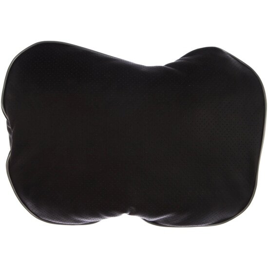 Zipower Подушка под поясницу, черная, 33x30 см, экокожа, холлофайбер