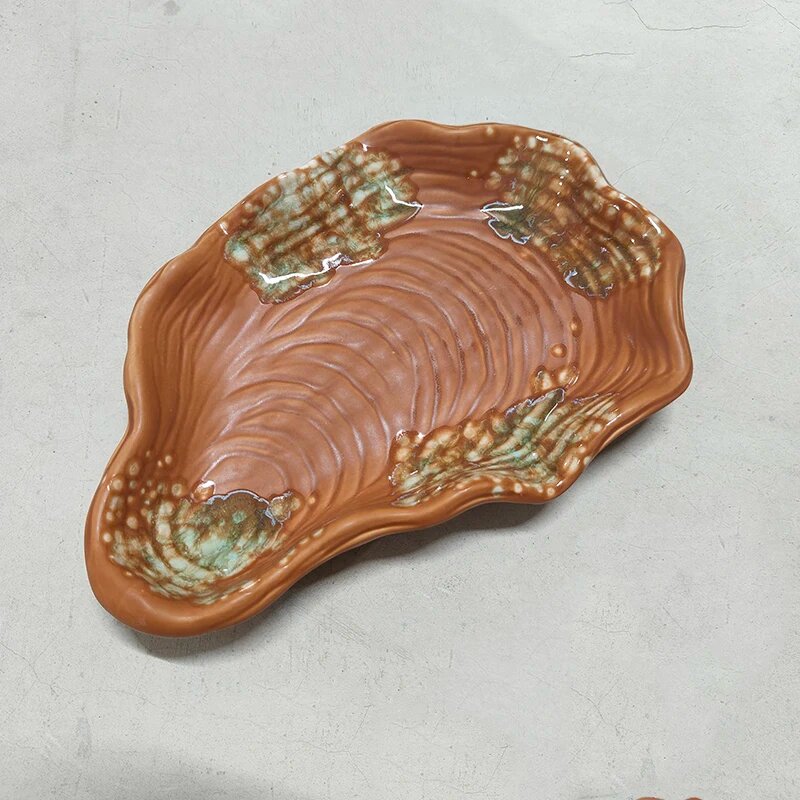 Керамическая тарелка для устриц D 26.5 x 17 x 4 cm