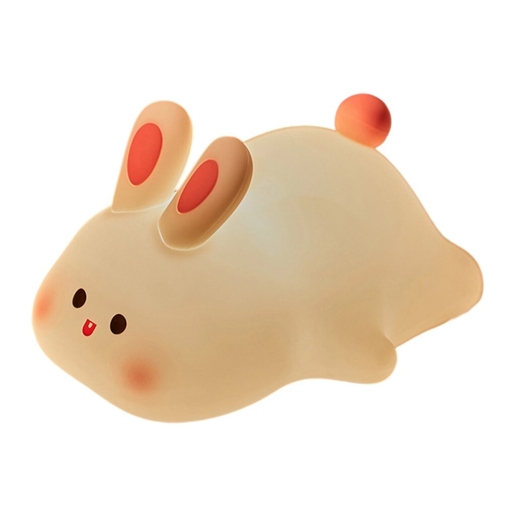 Силиконовая лампа Big face Rabbit Силиконовый ночник для лежащего кролика-обычная модель