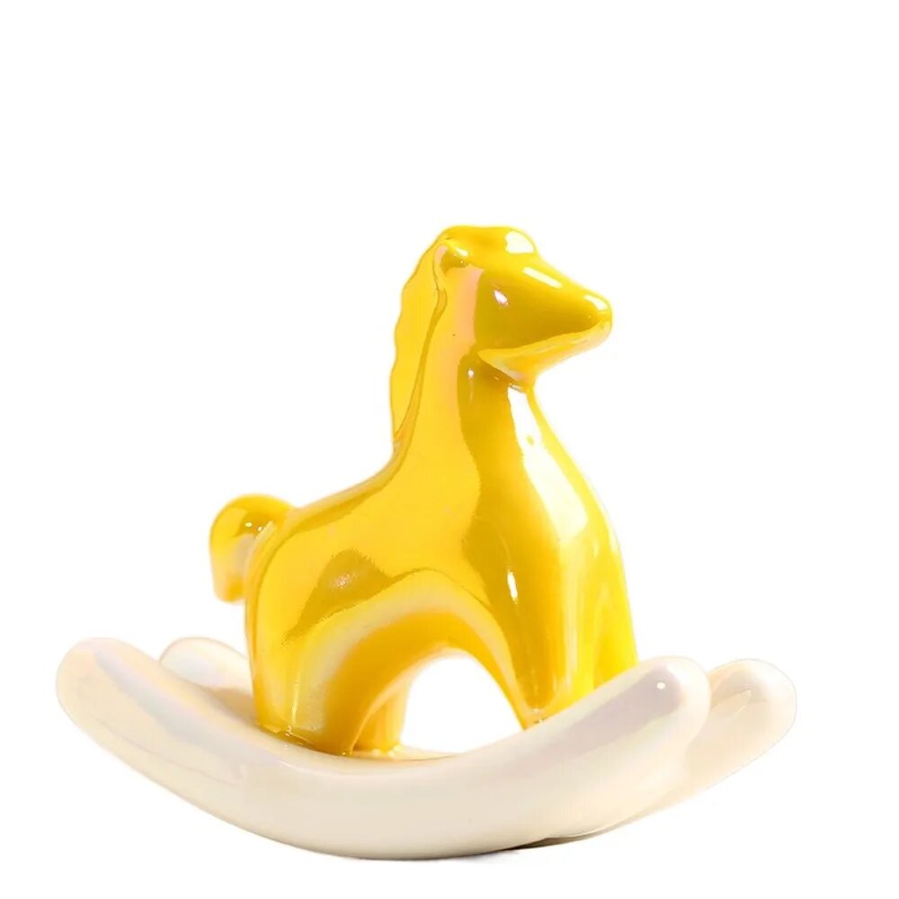 Керамическая лошадка-качалка Yellow