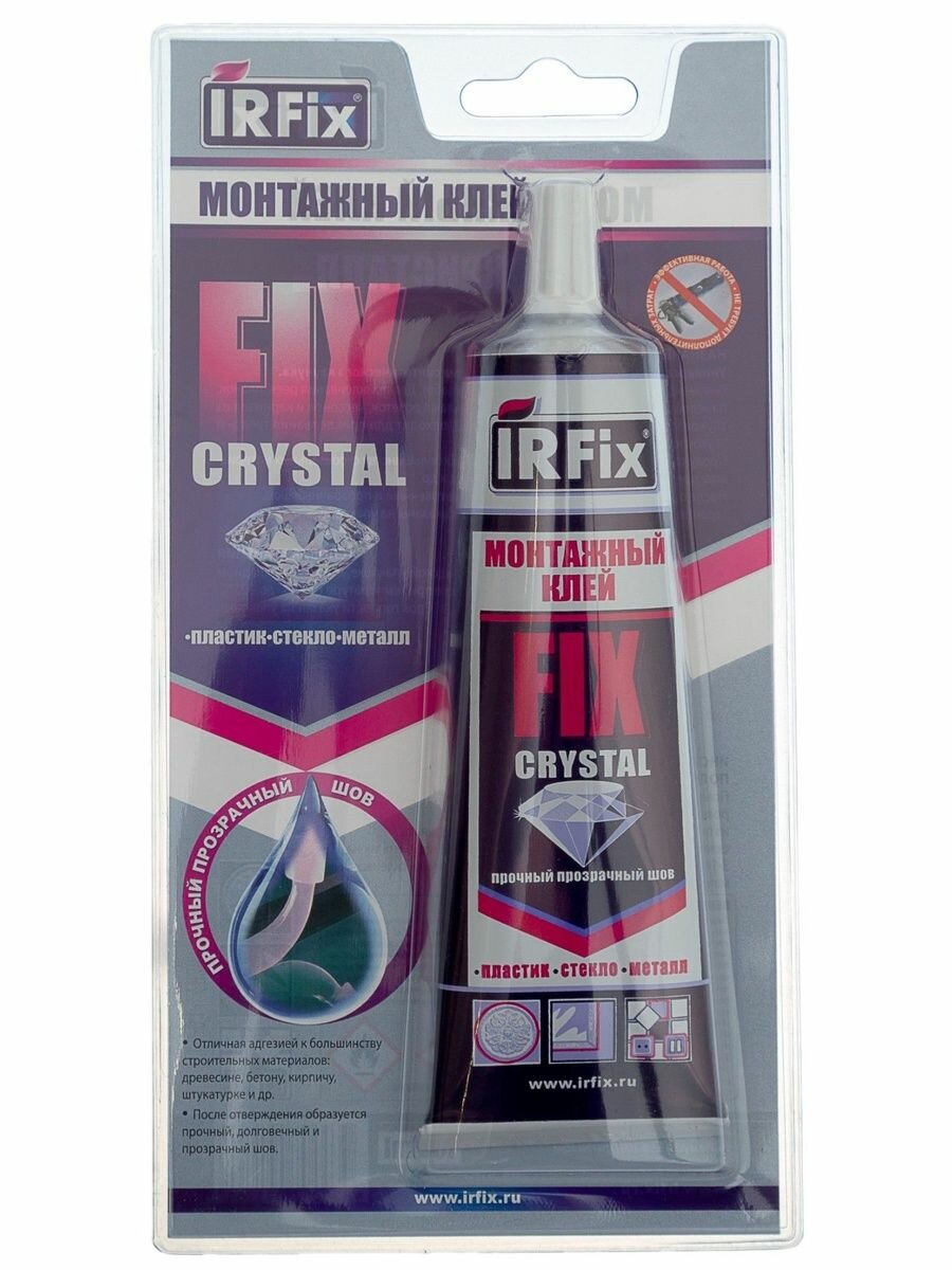CRYSTAL FIX IRFIX Клей монтажный 100 мл бесцветный