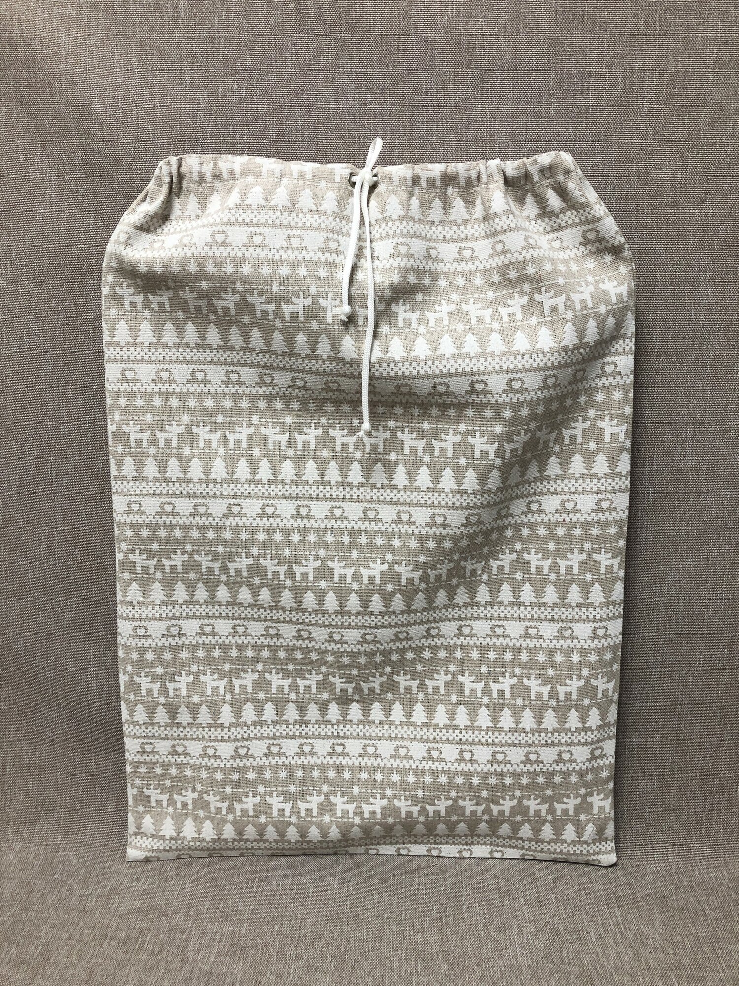 Мешок большой 35х50 см, цвет 11-5б, полульняной, для упаковки и хранения