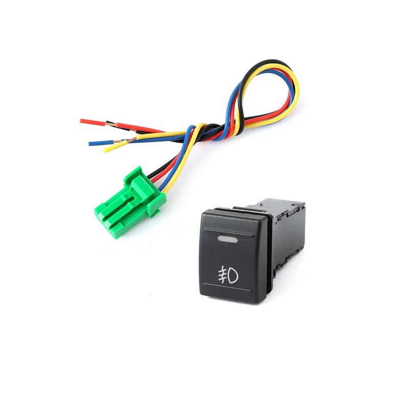 1 шт, автомобильные противотуманные фары, светодиодный радар, зеркало, нагрев, музыкальный переключатель, кнопка с соединительным проводом для Volkswagen POLO Polo 04-09, аксессуары