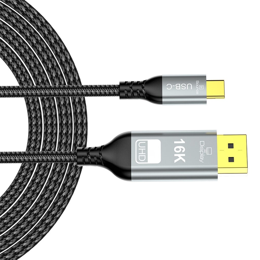 Кабель USB C — DisplayPort 2.1 для 16K/8K/4K, до 240 Гц