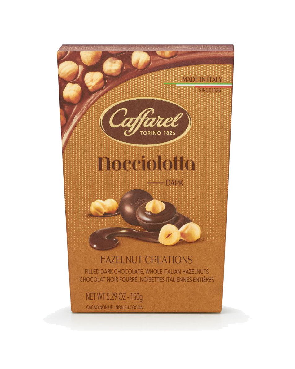 Шоколадные конфеты Caffarel NOCCIOLOTTA из горького шоколада с цельным фундуком 150 г x 1шт