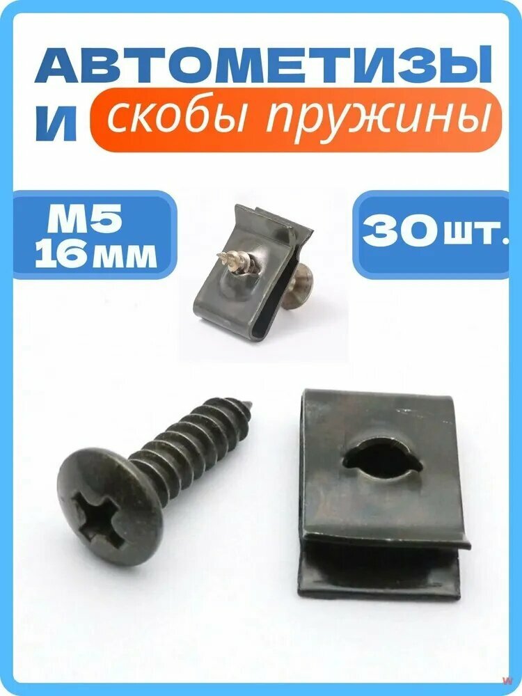 Sunny Goods Метиз крепежный автомобильный М5 х 2, 16 мм, 30 шт.