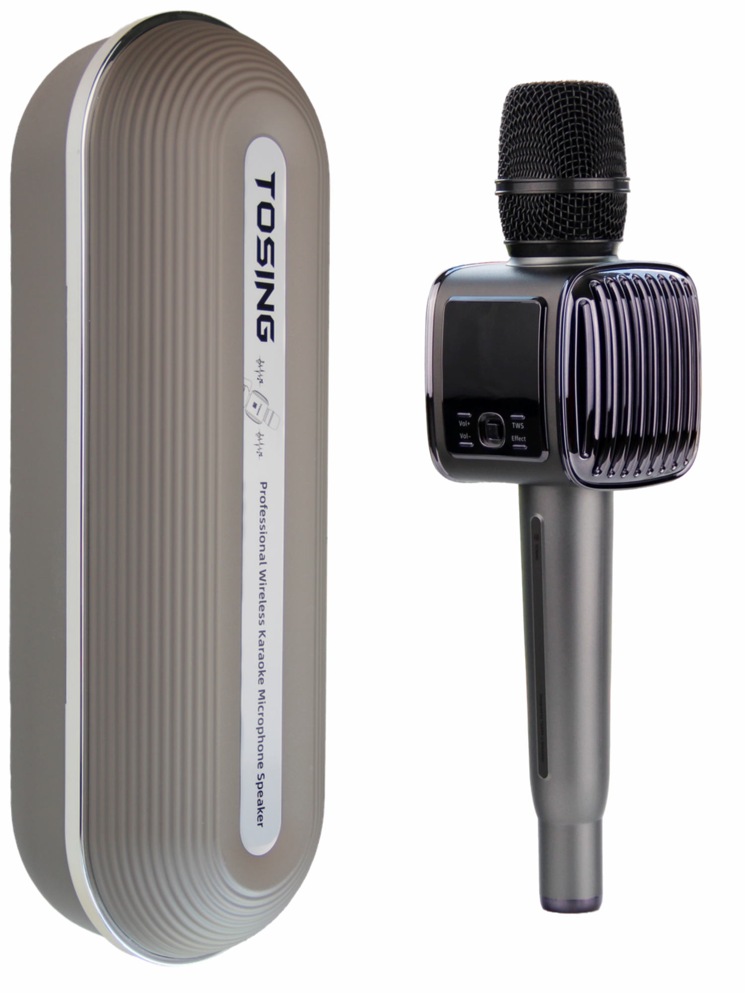 Микрофон для караоке и вокала беспроводной TOSING G6 PRO, Bluetooth, запись, подключение наушников, дуэт.