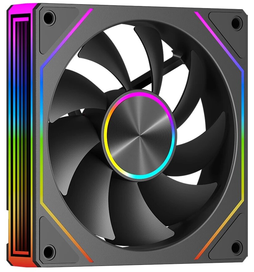FG120 ARGB BK / Кулер для корпуса Case Cooler PCCooler FG120 ARGB BK (120x120x25mm, 4-pin PWM, ARGB,