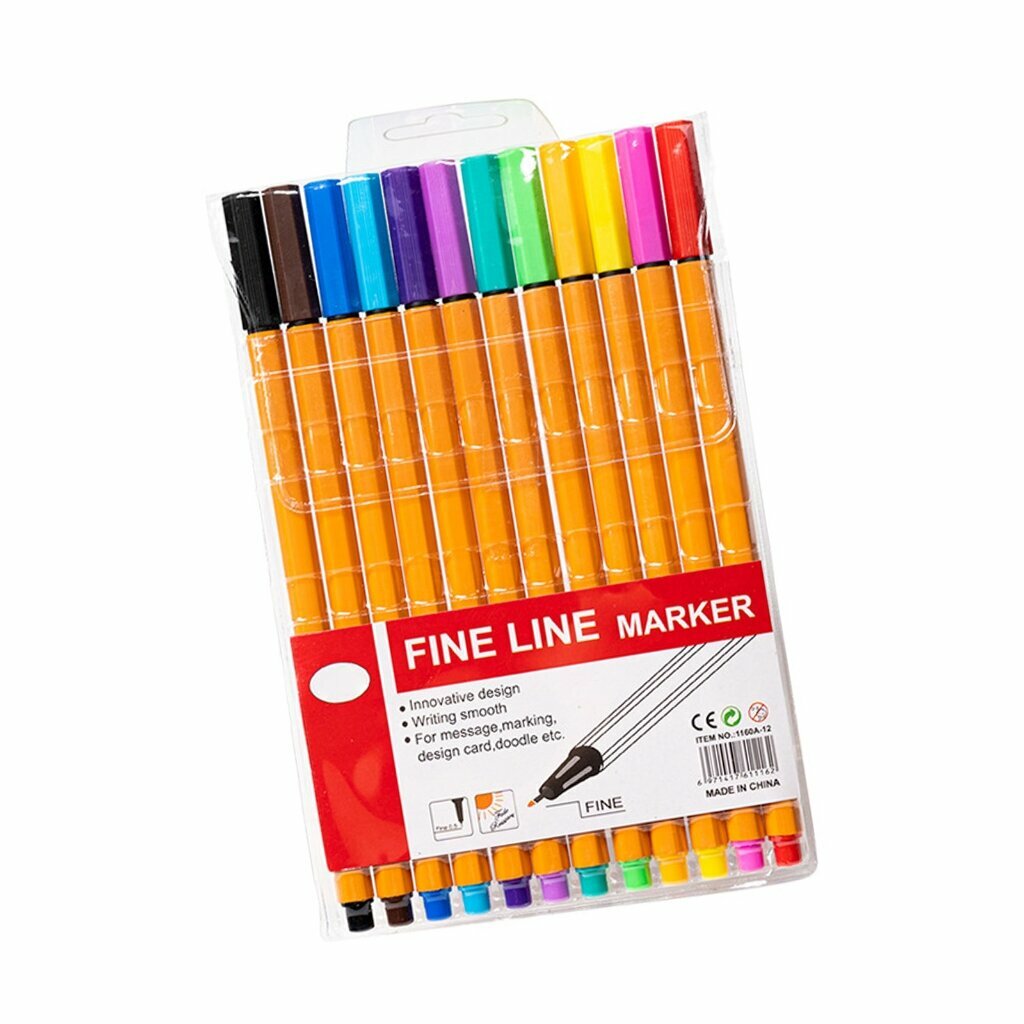 Набор Microns Fineliner, ультратонкая нейлоновая ручка с наконечником 0,4 мм, для рисования иллюстраций, школьных проектов, художественного черчения.