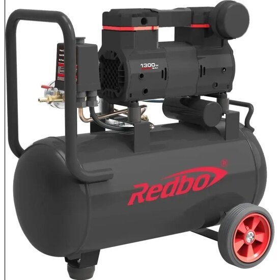 Безмасляный компрессор Redbo ACN-25/1300 (1.3кВт, 105л./мин, 25л, 2 цил.)