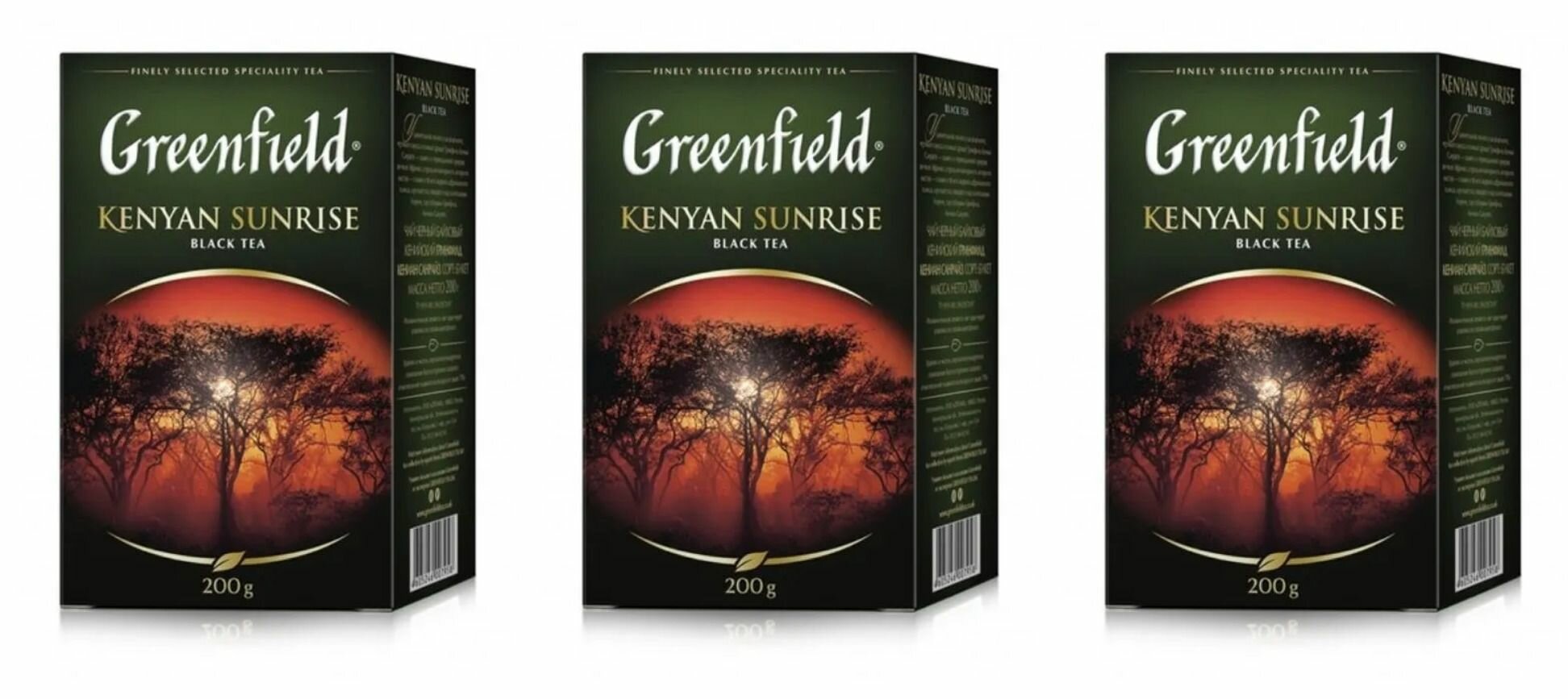Greenfield Чай черный Kenyan Sunrise, 200 г, 3 уп