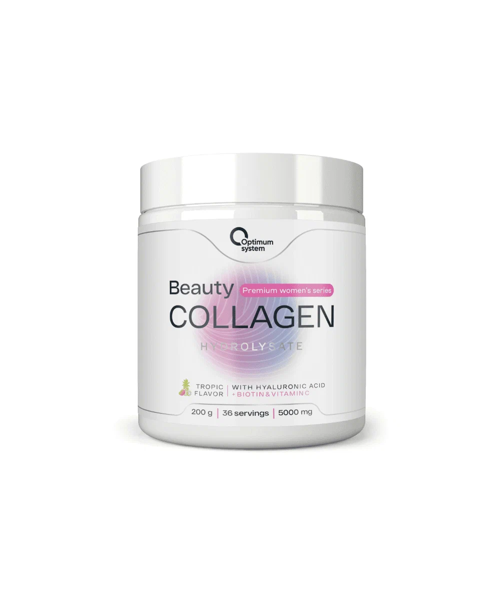 Optimum System Collagen Wellness Beauty, Коллаген Велнес бьюти 200 гр - Тропический