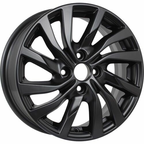 Колесный литой диск KDW KD1546 (ZV 15_Logan II) R15x6 4x100 ET40 CB60.1 Matt_Black_Painted