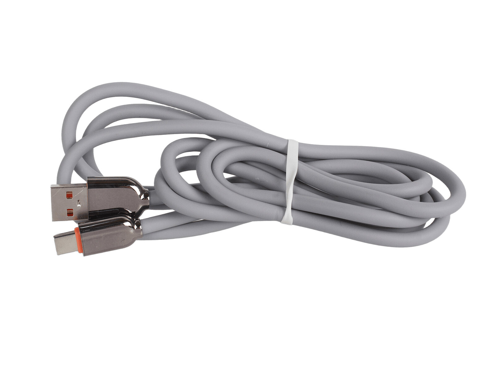Кабель зарядный USB-Type-C 2м силикон серый