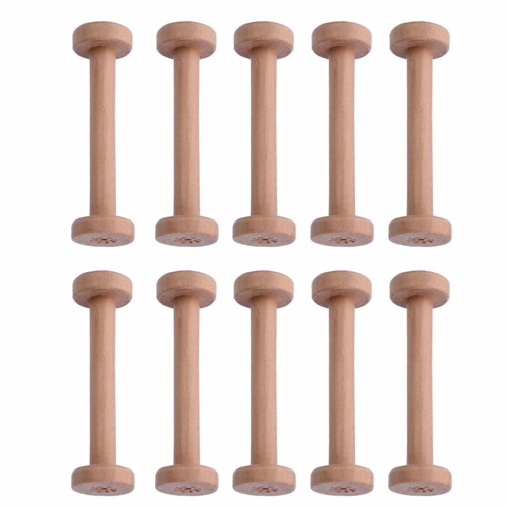 10 деревянных катушек для ниток