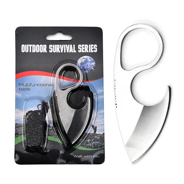 Нож-подвеска, удобные ножны К-типа, украшение в виде кольца, распаковка необходимого ножа, нержавеющая сталь, портативный нож для повседневного использования на открытом воздухе.
