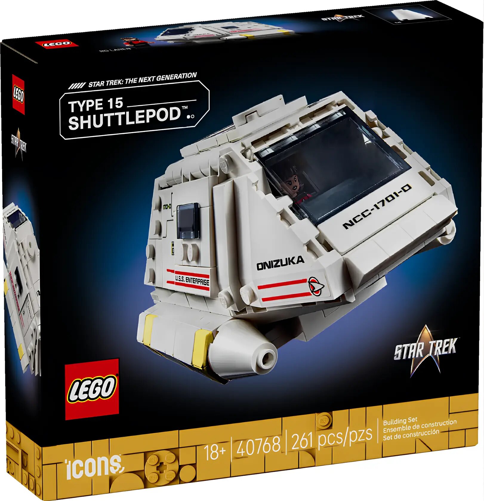 Конструктор LEGO ICONS 40768 Звездный путь: Шаттл Тип-15