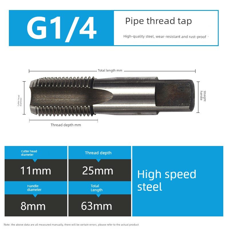 Труборезные метчики, метчики для труб, цилиндрические метчики для труб NPT/1/2 3/4 для водопроводных труб Быстрорежущая