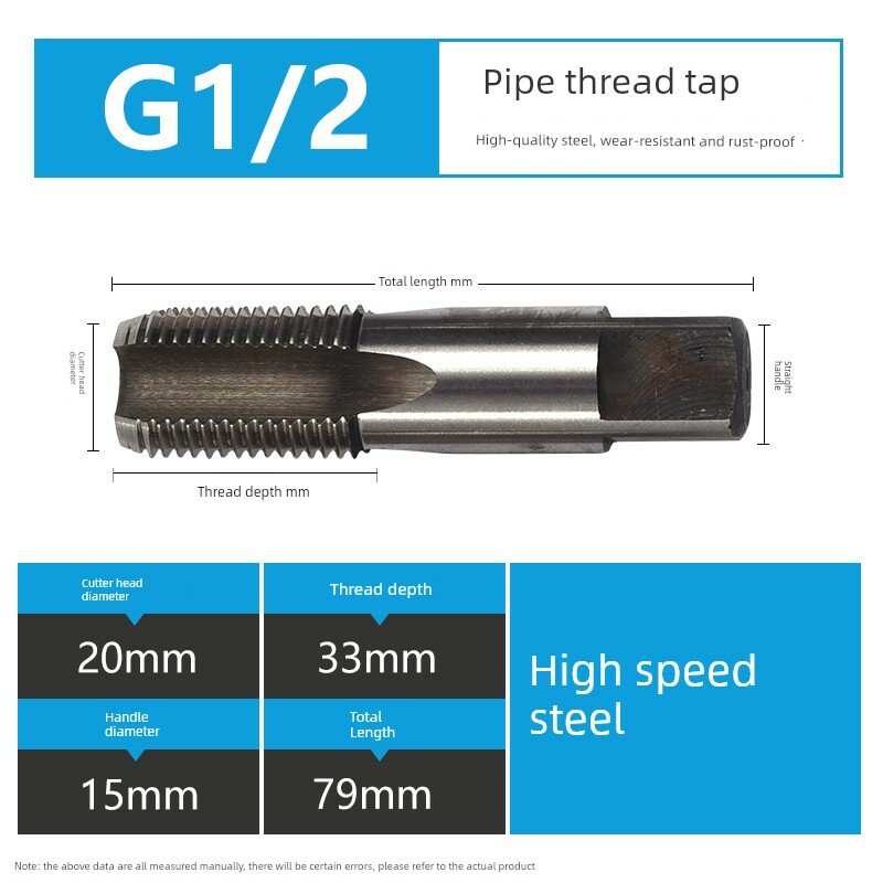 Труборезные метчики, метчики для труб, цилиндрические метчики для труб NPT/1/2 3/4 для водопроводных труб Быстрорежущая