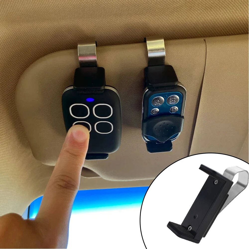 1 шт, автомобильный зажим для солнцезащитного козырька, пульт дистанционного управления для ворот, 45-67 мм для управления гаражными воротами, автомобильный брелок, открыватель барьер, быстрая установка, Univers