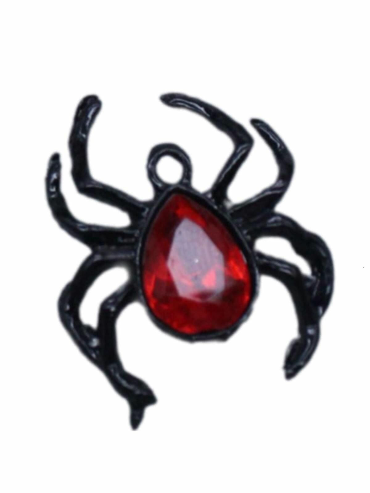 Ручная корона из сплава с пауками, Маленький черный фон