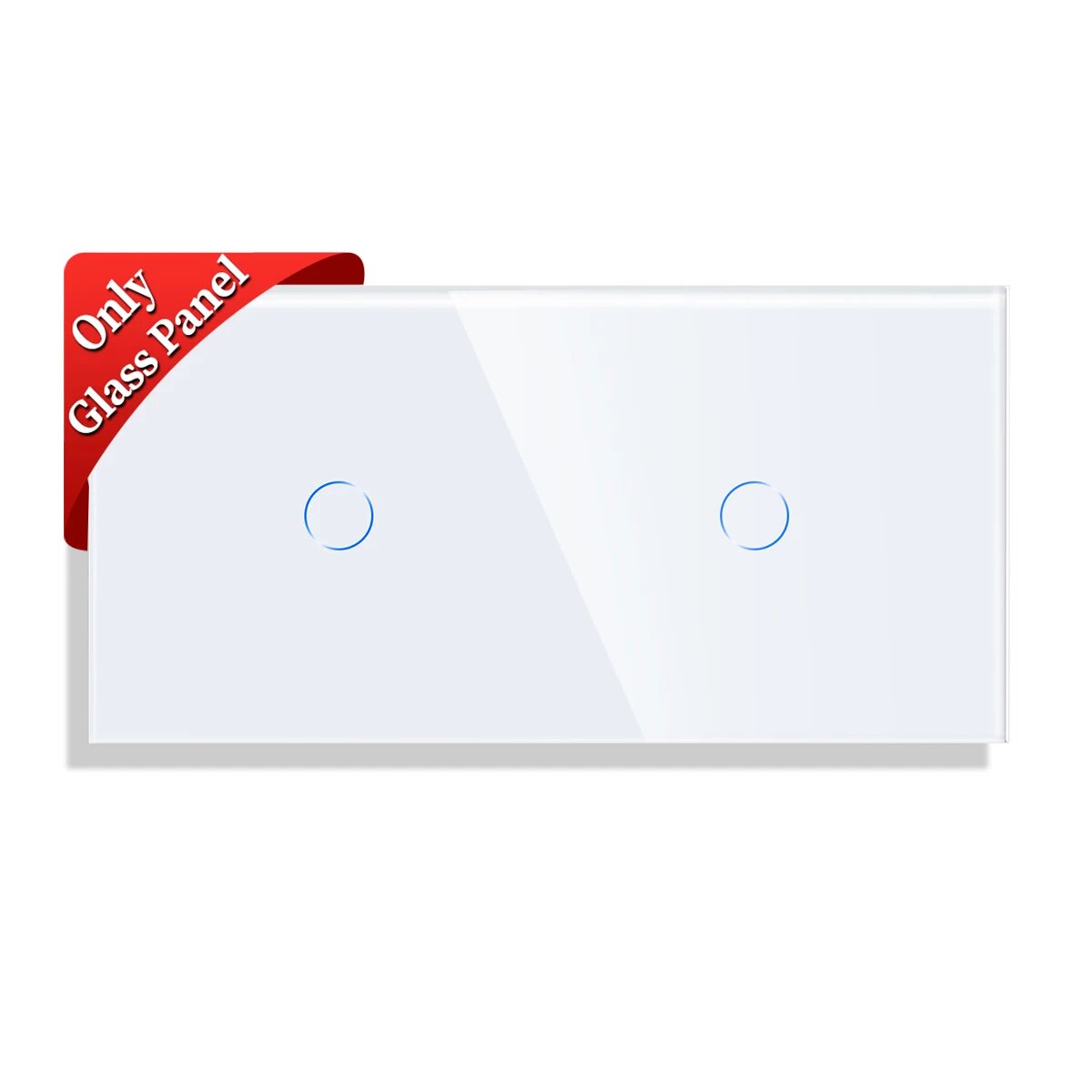 Bingoelec Сенсорный переключатель белый 2 Gang Panel 158mm
