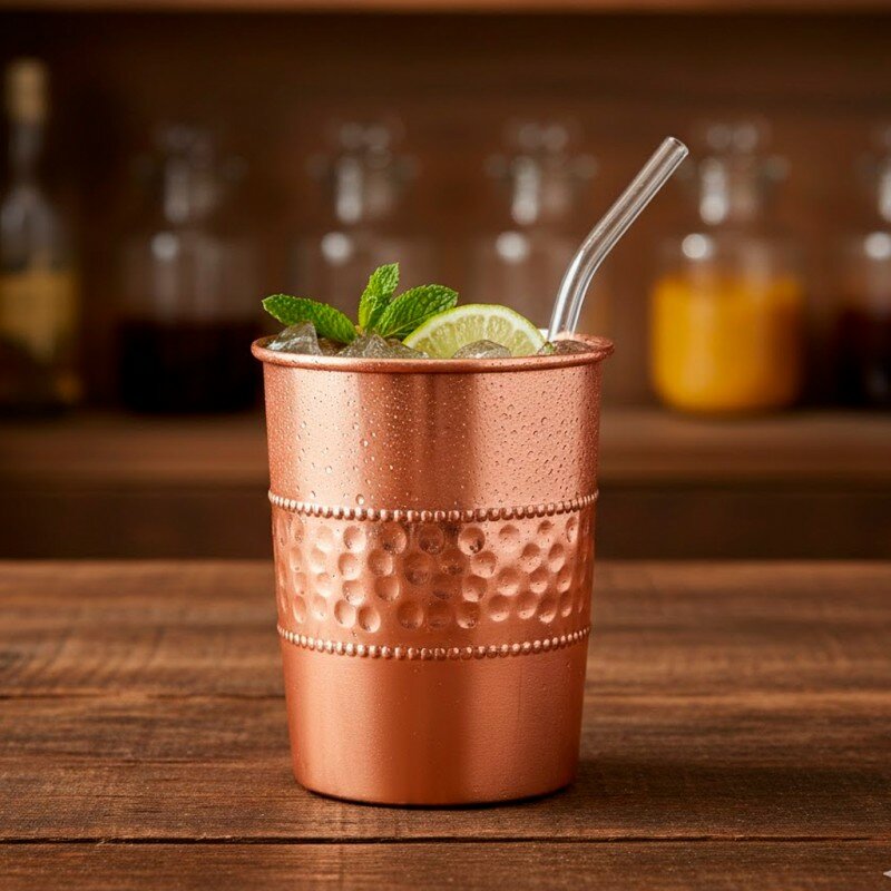 Медный стакан для воды Чаша Солнца, 300 мл