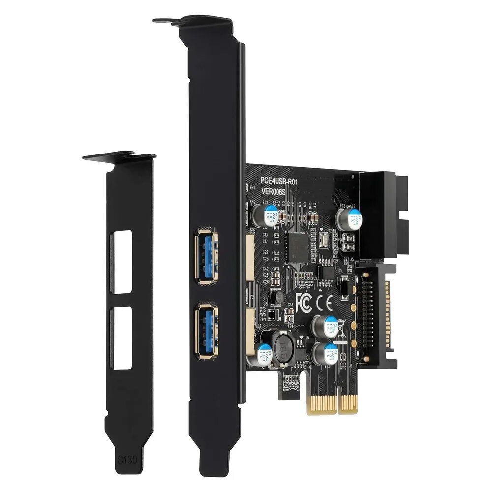 Карта адаптера PCI-E на USB 3.2 Gen 1, карта расширения PCI Express (PCIe) 5 Гбит/с, внутренний конц