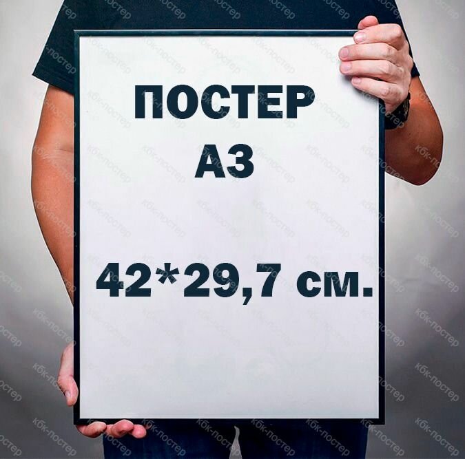 Автомата Калашникова - плакат интерьерный 30*42 см. А3_009.