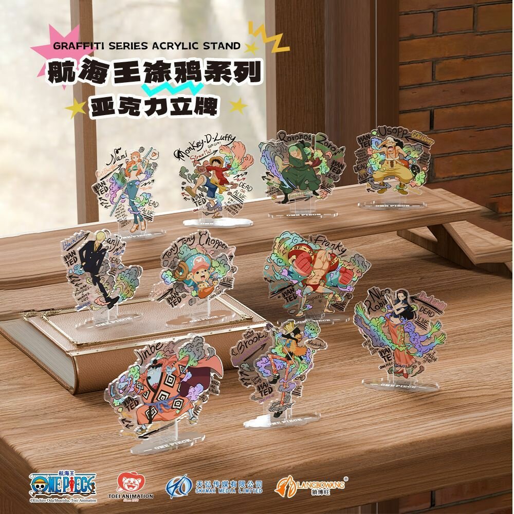 Официальный акриловый стенд One Piece, слепой бокс, настольный аниме-мерч, подарок с Луффи, Чоппером и Джинбе