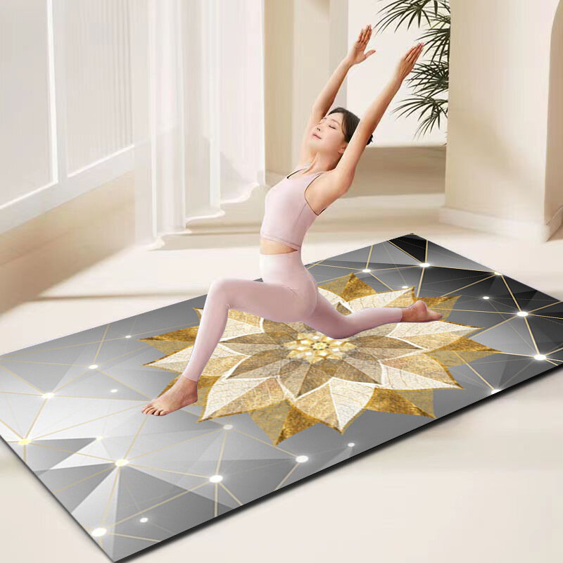 Йога-мат, фитнес-мат, нескользящий, с амортизацией, бесшумный, для прыжков на скакалке, тренировочный мат, домашний коврик для женщин, звукоизоляционный напольный мат
