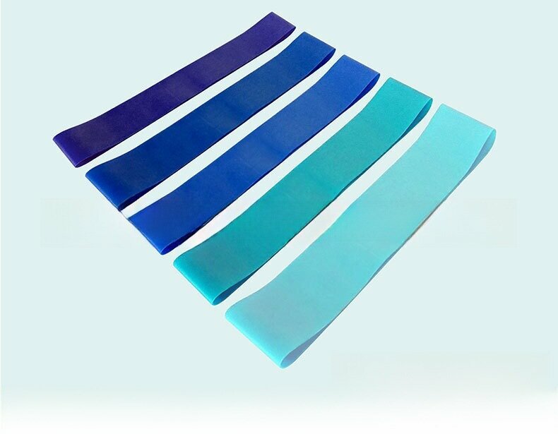 Yoga Stretch Band Fitness Products Resistance Band Plastic Leg Squat Hip Tighting Band Stretch Tpe Ring Resistance Ring suit-aquamarine gradient 5 pack