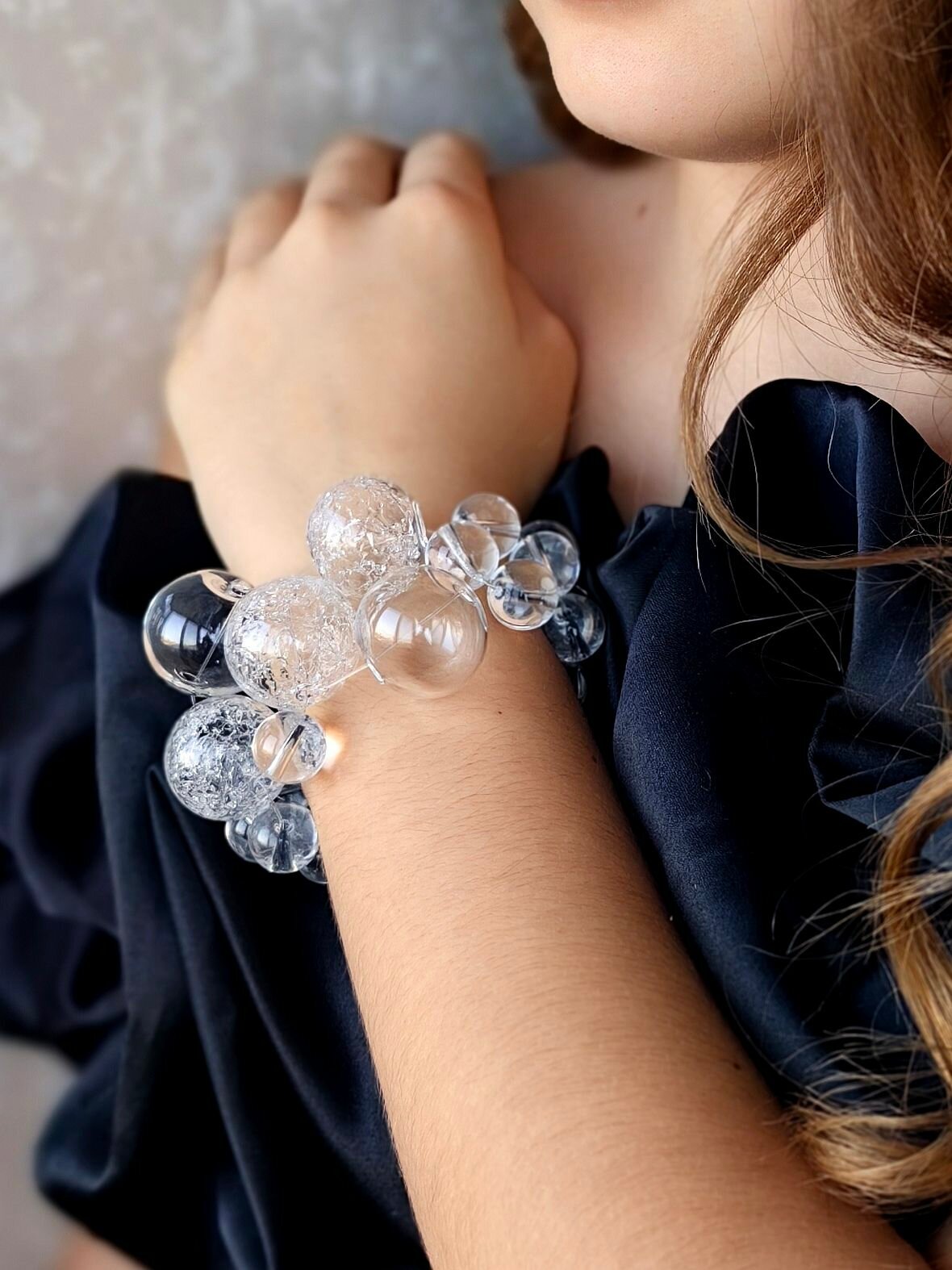 Браслет, стекло, муранское стекло