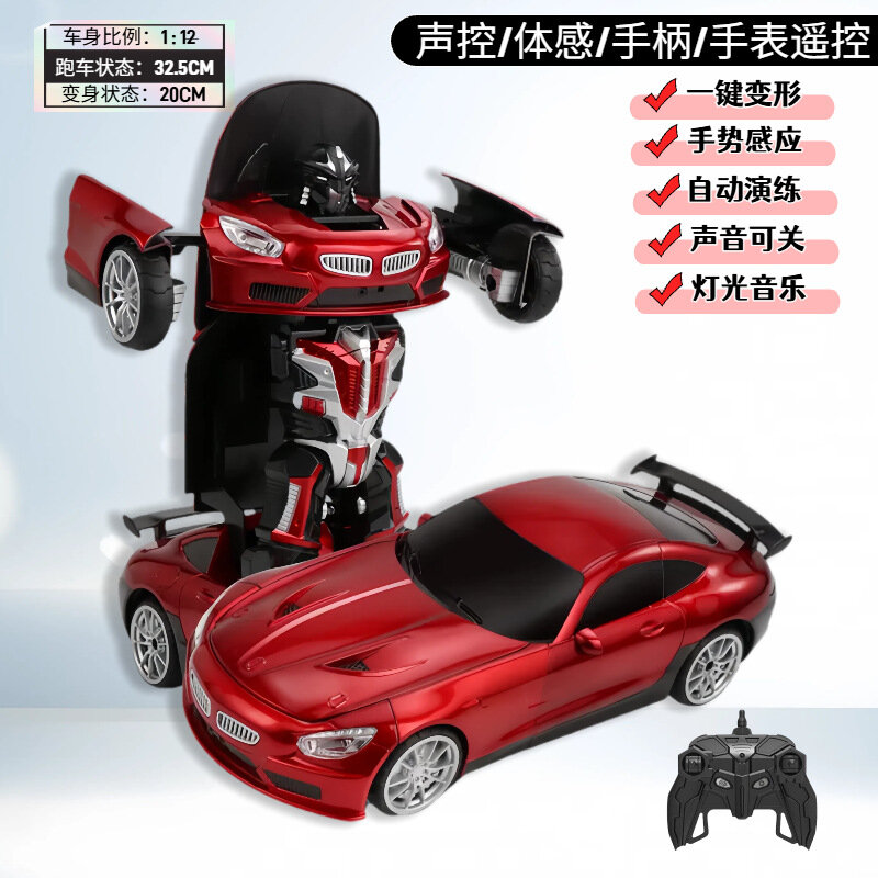 2.4G радиоуправляемая игрушка-машина с голосовым управлением и жестами, трансформер-робот Бамблби, доступна для дропшиппинга